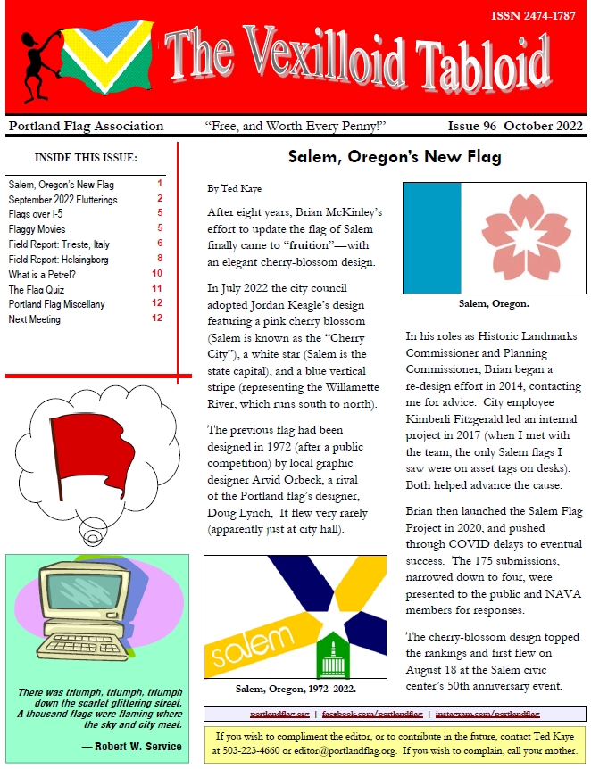Vexilloid Tabloid #96 – Portland Flag Association